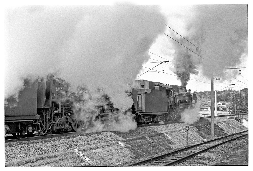 奥中山でD51+C60等を撮る 昭和43年3月東北鉄道撮影日記(5): 上荻野模型鉄道